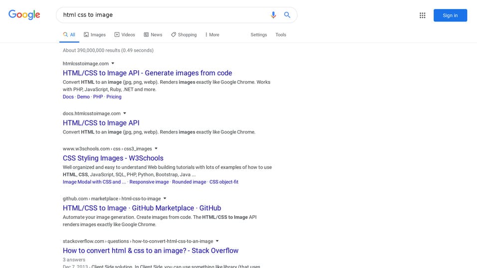 URL to Image - HTML/CSS to Image